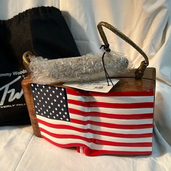 Timmy Woods | Bags | Timmy Woods Beverly Hills Wood America Flag God ...